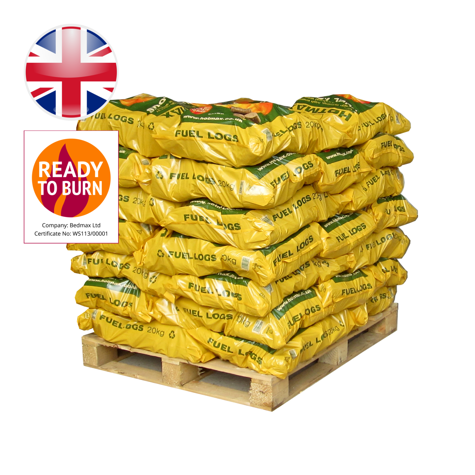 Hotmax 20kg Fuel Logs | Wood Fuel Co-operative